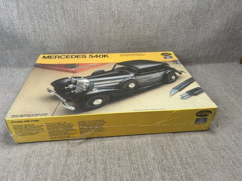 Vintage Testors & Italeri Mercedes 540K 1:24 Scale Model Kit #831 New ...
