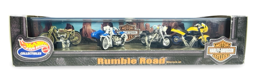 25943 Hot Wheels Harley-Davidson Rumble Road 4-Cycle Set - 1999 1/64 ...