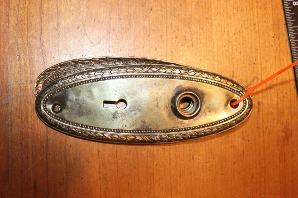 Pair of Yale & Towne Plates N-18320 C:1905 Wrought Bronze Douet ...