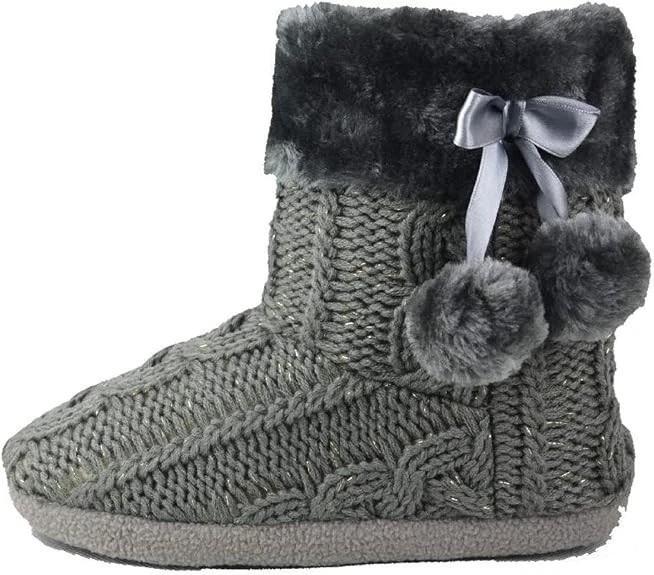 Airee Fairee Fluffy Slipper Boots Women Ladies Warm Soft Faux Fur ...
