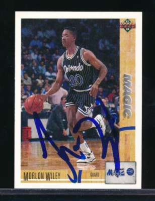 1991 Upper Deck #26 Morlon Wiley Signed auto Autograph blue sharpie | eBay