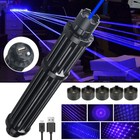 6W 450nm Blue Laser Pointer Pen Visible Light Beam Lazer USB Charging w ...
