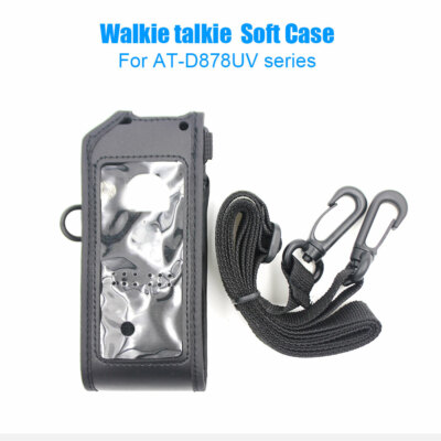 ANYTONE Soft Leather Case fit for ATD878UV AT-D878UV PLUS Walkie Talkie ...