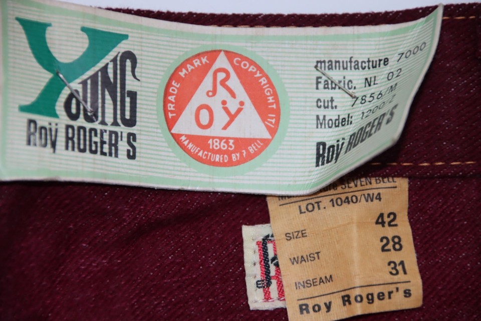 Jeans ROY ROGERS "Y" Tg. W28 L31 NUOVO (Cod.Sj2074) Bordeaux Vintage ...