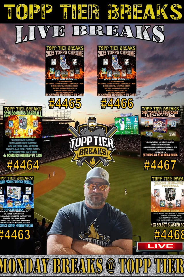 TUESDAY AFTERNOON CASE BREAKS @ TOPP TIER WITH JAMES ON EBAY LIVE ...