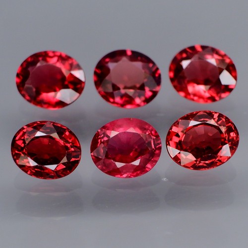Oval 6x5 mm.Ravishing Color! Cherry Red Rhodolite Garnet Africa 6Pcs/4.98Ct. | eBay