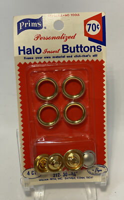 Prims Halo Insert Buttons 1 pkgs, 4 per Pack, 212 30-3/4” New Old ...