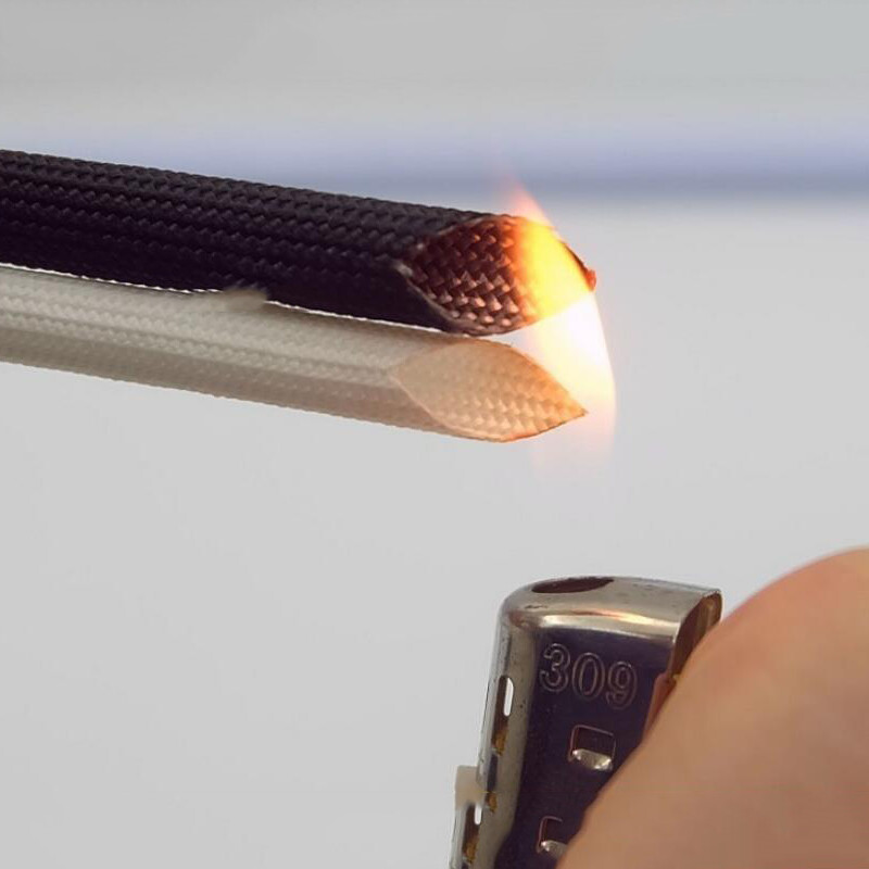 Silicon Fiber Glass Insulated Tube Braided High Temperature Sleeving ...