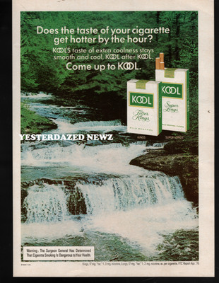 1977 Kool cigarettes Ad - "Come Up to Kool" | eBay