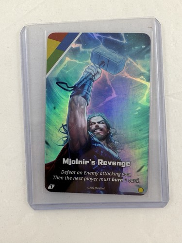 UNO Ultimate DC Marvel Thor MJOLNIR'S REVENGE Rare Foil Chase Card 2023 ...