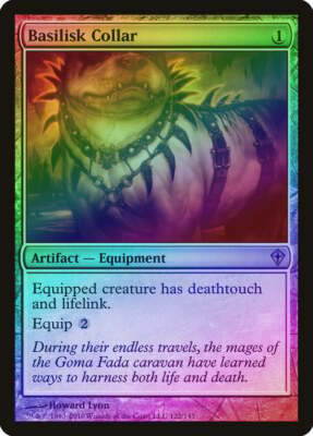 Basilisk Collar FOIL Worldwake PLD Artifact Rare MAGIC MTG CARD ...
