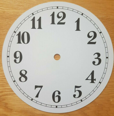 NEW - 7 Inch Clock Dial Face - White - 177mm Arabic Numerals - DL192 ...