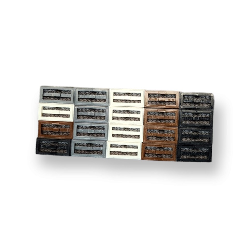 Lego 2412b Black White Gray Brown Tile Grille 1x2 Bottom Groove Lip ...