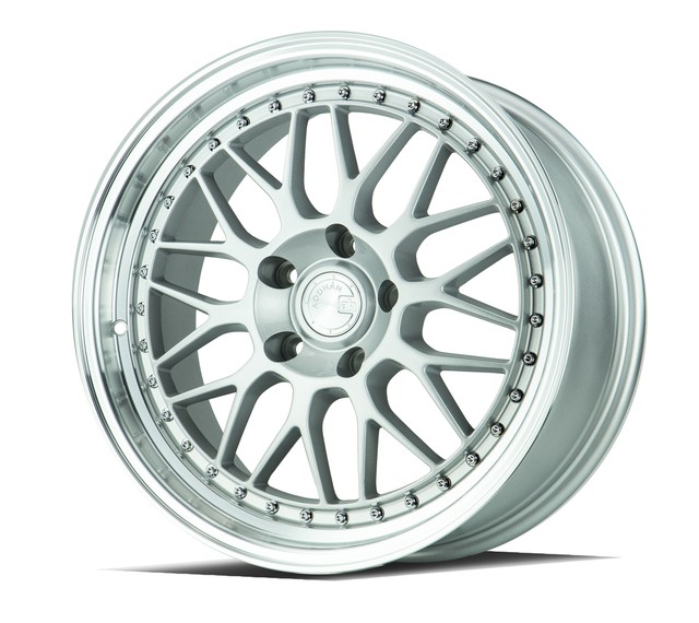 Aodhan Ah02 18x8.5 5x114.3 Et35 Silver Rims Fits Mustang GT RSX TSX ...