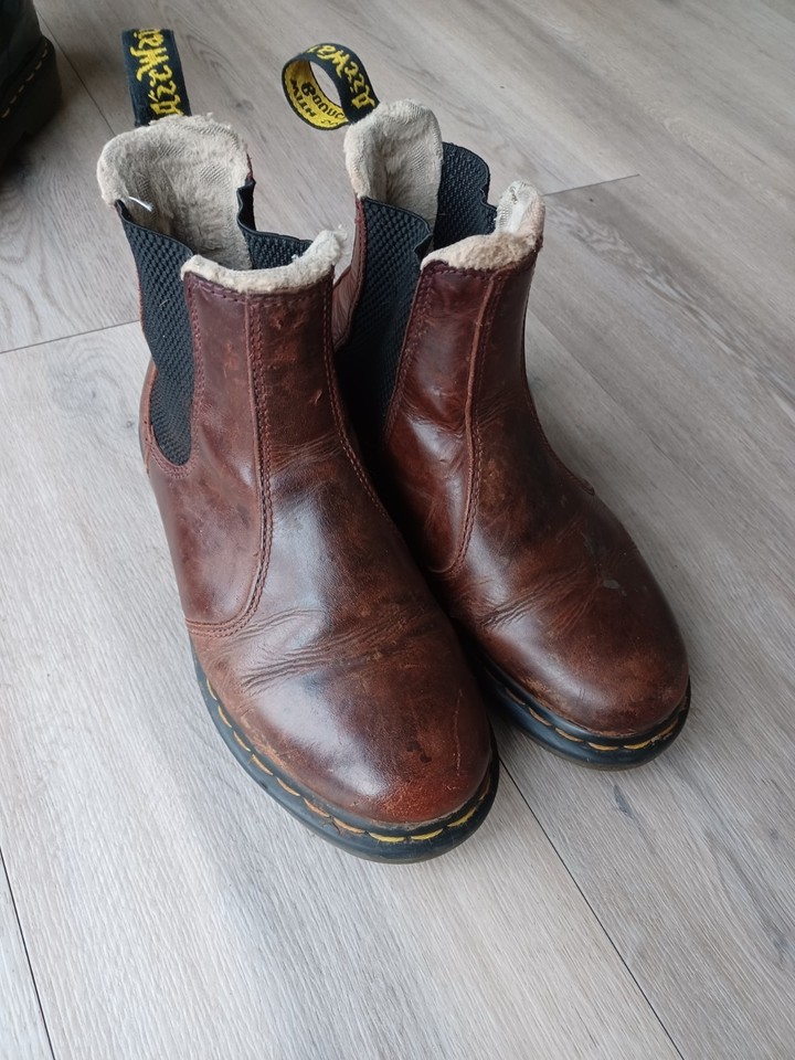 Dr. Martens 2976 Chelsea Boots Docs Women's size 4 Brown Leather Slip ...