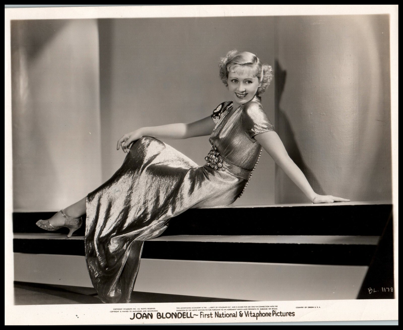 Risqué Pre Code Joan Blondell ALLURING POSE GOWN 1930s VINTAGE ORIG ...