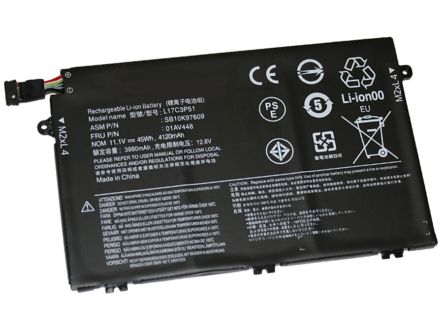 REPLACEMENT L17C3P51 BATTERY FOR LENOVO THINKPAD E490 E580 E590 45WH ...