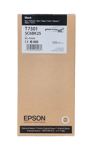Original Epson Tinte SC-F2000 F2100 F2200 / T7301 BLACK 250ml Ink ...