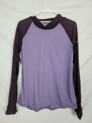 Nike Running Dri Fit Hoodie Pullover Purple Two Tone Long Sleeve Size L ...
