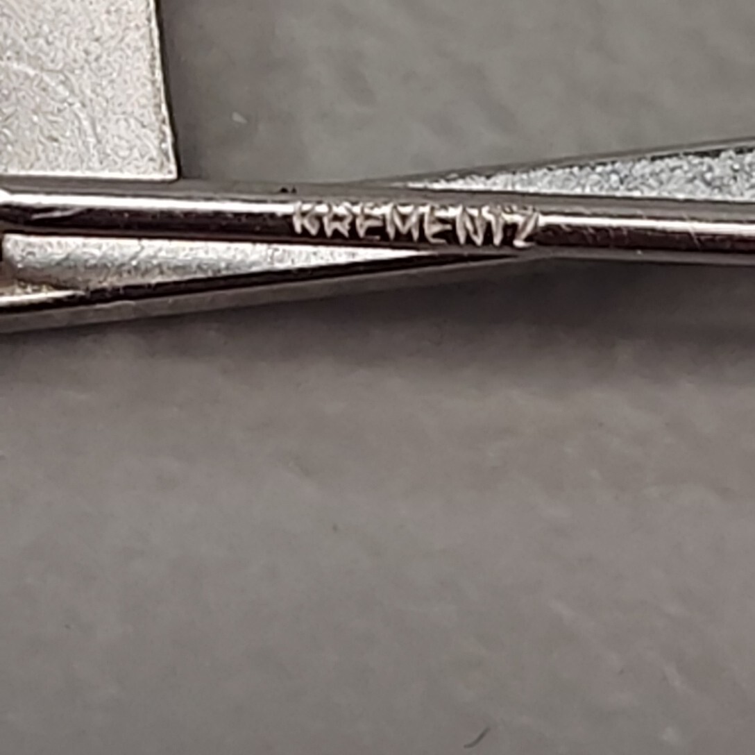 Krementz Heart Key Brooch Vtg Silver Tone Rhinestone Prong Jewelry Pin ...