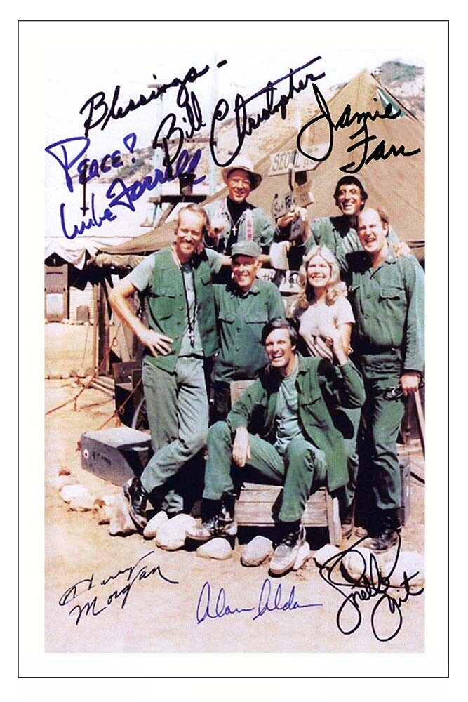 MASH CAST M*A*S*H SIGNED PHOTO PRINT AUTOGRAPH | eBay UK