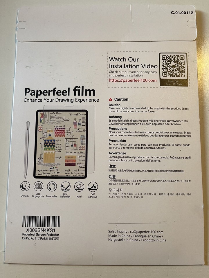 NEW! Bersem 11" Paperfeel Screen Protector iPad Pro (1st,2nd,3rd) iPad ...