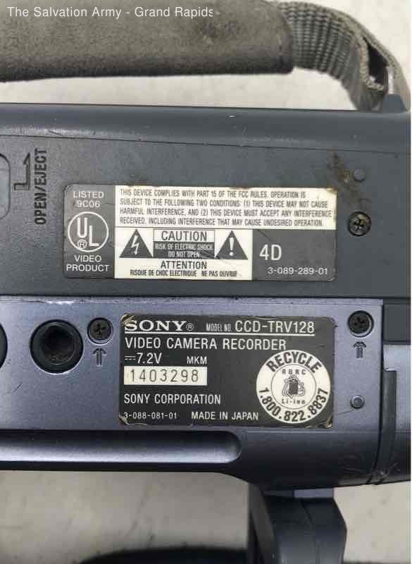 Sony Handycam CCD-TRV128 Blue Silver Video Camera Camcorder In Case Lot ...