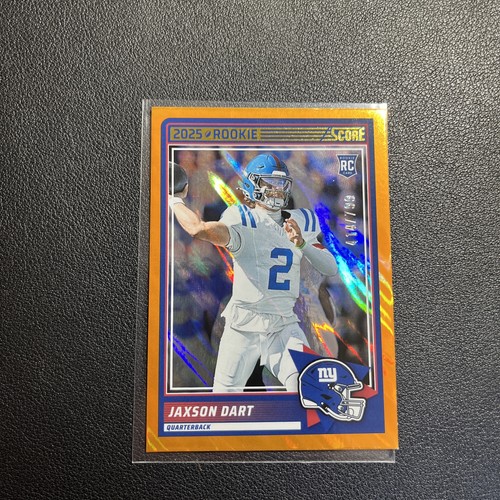 2025 Score Jaxson Dart Rookie Card #35 GOLD lava PARALLEL New York ...