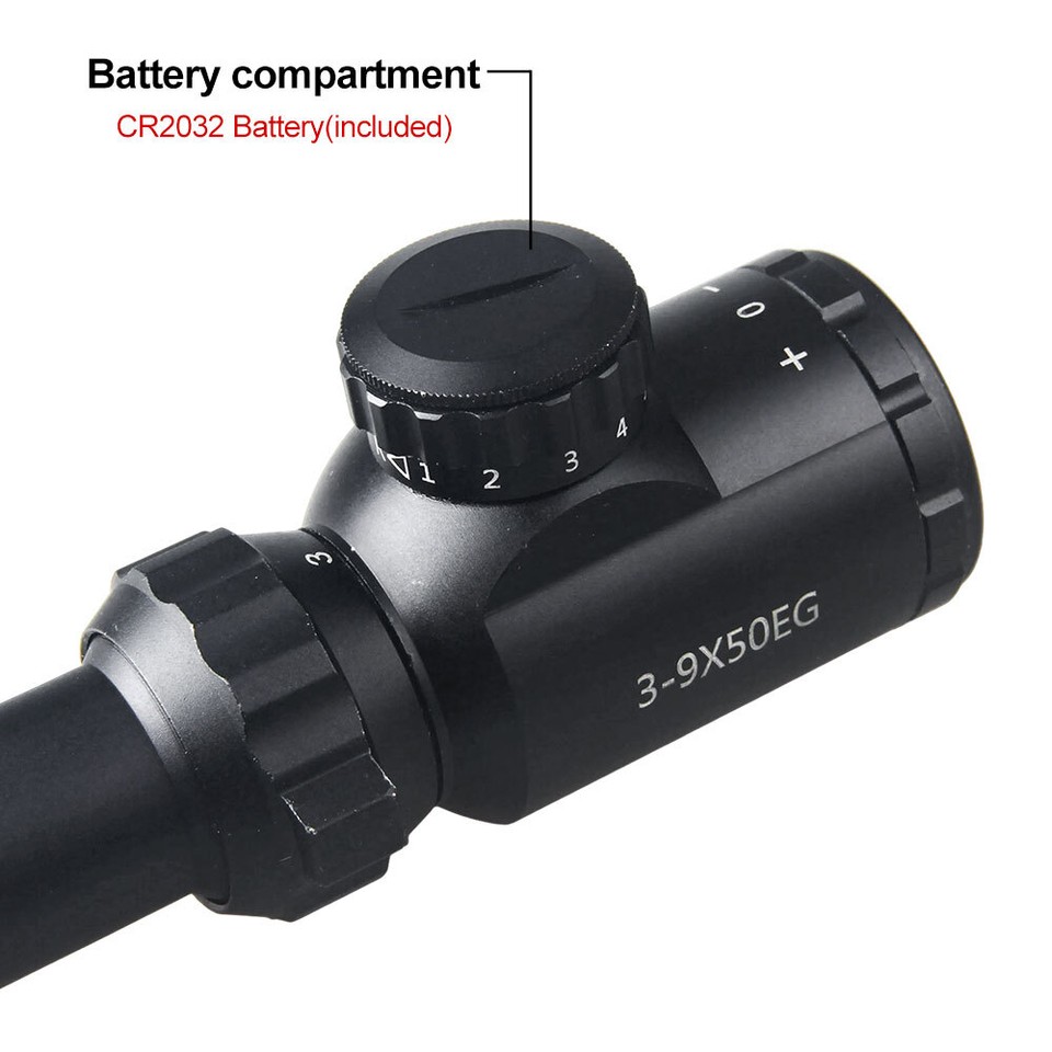 3-9X50 EG Rifle Scope Mil-dot Illuminated Red & Green Hunting Optical ...