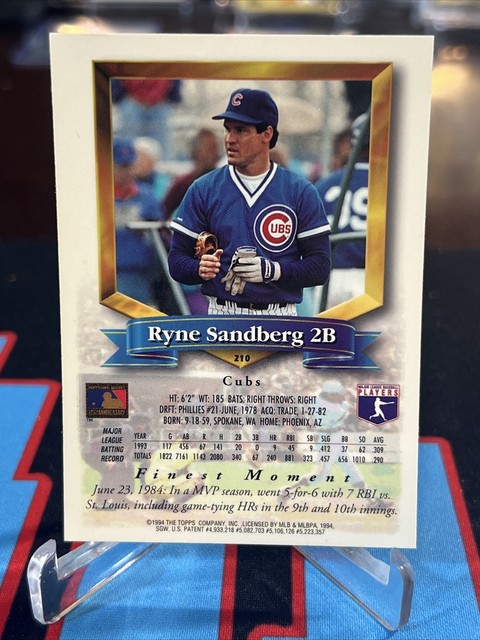 1994 Topps Finest - #210 Ryne Sandberg for sale online | eBay