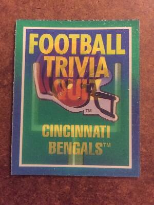 Cincinnati Bengals 8 Of 28 Football Trivia Quiz Score 1989 Football ...