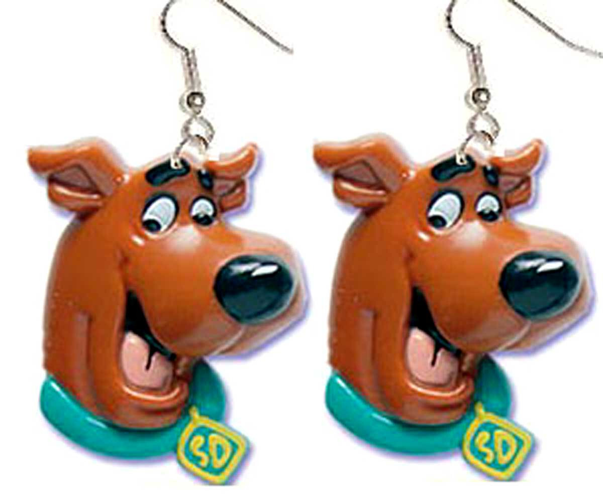 Huge Retro Funky SCOOBY DOO HEAD EARRINGS Cartoon Dog Character Novelty ...