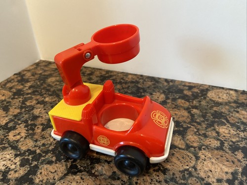 1992 Shelcore Plastic Red Fire Truck with Raised Bucket - Mini Play ...