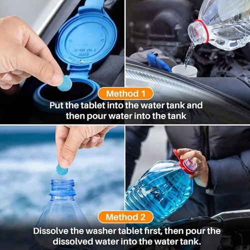 Car Windshield Washer Tablets - 100 PCS Washer Fluid Tablets Glass ...