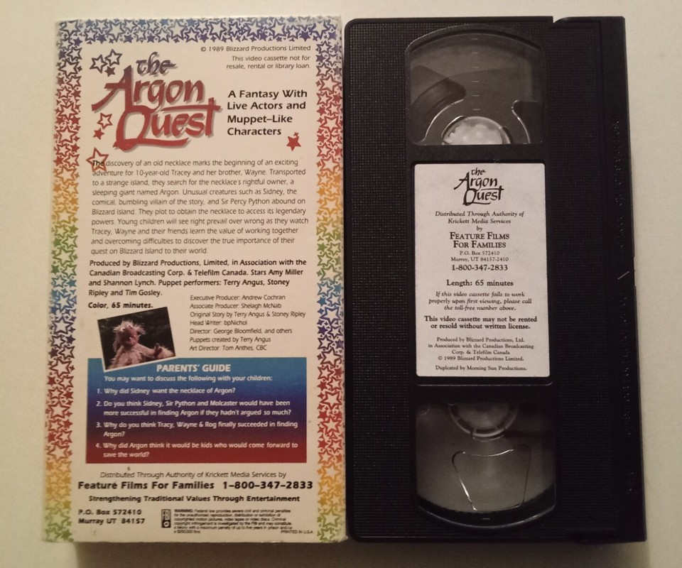 The Argon Quest, VHS 1989, Used. | eBay