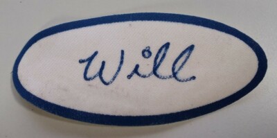 Will Cursive Name Iron On Patch Shirt RARE VHTF Bronx NY Hand Written ...