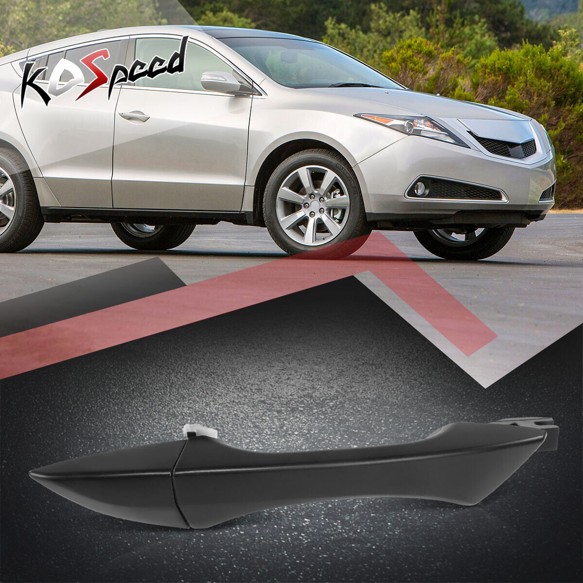 Black Front Right Side Outer Door Handle w/o Keyhole for Acura ZDX 2010 ...