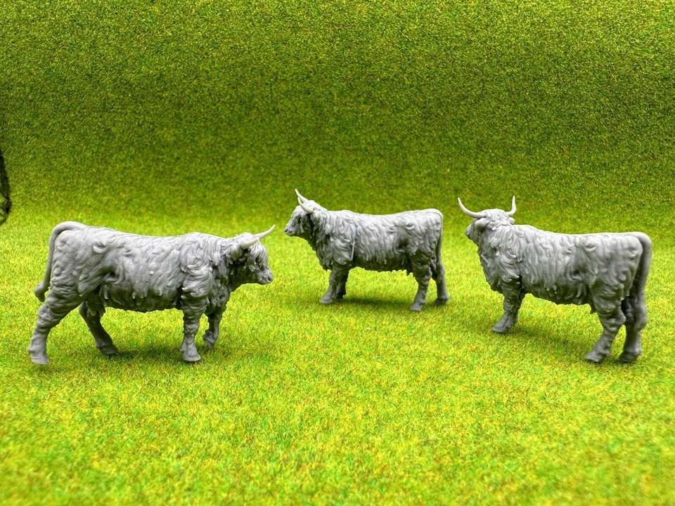 28mm Highland Cattle Herd Cow Wargame Animal Scatter Animal Den ...