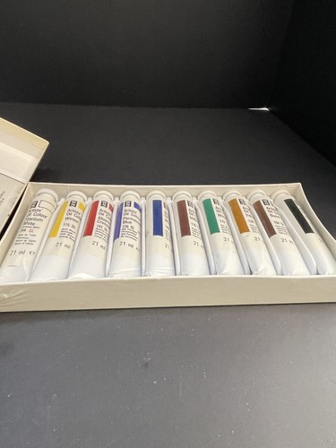 Vintage Winsor & Newton Oil Colours Intro Set 10 Tubes NOS Unused Box ...