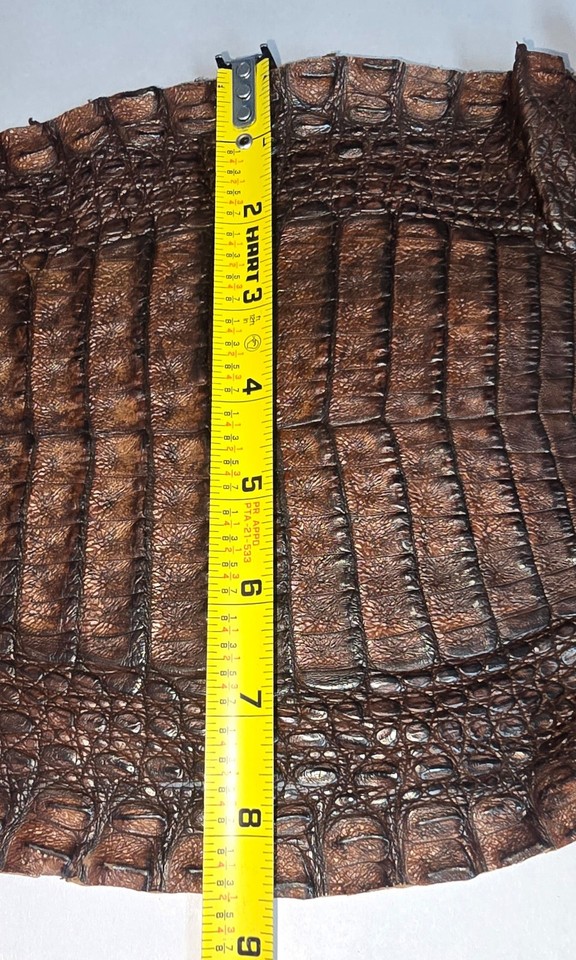Brown Genuine Caiman Crocodile Hide Leather Skin real alligator Croc ...
