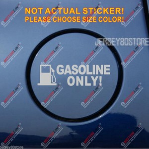 Gasoline Only Fuel Door Cover Cap Gas Tank Reflective Decal Sticker ...