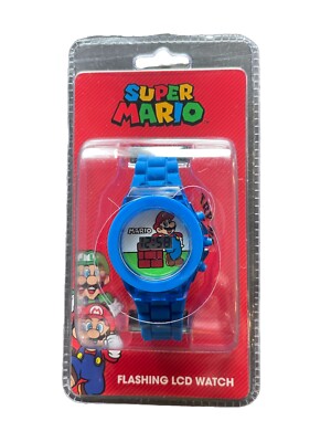 Brand New Nintendo Super Mario Bros Kids Digital Watch with Flashing ...