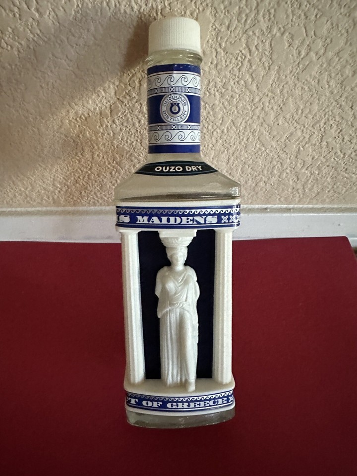 Vintage Greek Maidens Ouzounis No 17 Ouzo Empty Bottle | eBay