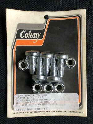 DECORATIVE MOTORCYCLE PARTS DS-189701 COLONY REAR ROTOR TO HUB SCREW ...