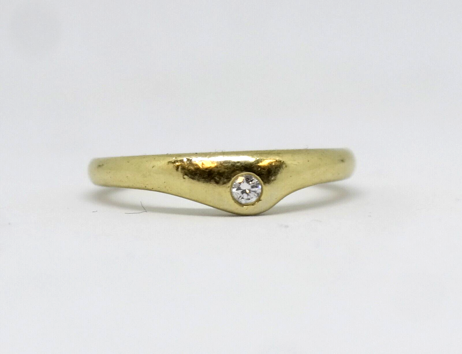 Tiffany & Co. Angela Cummings Ring w. ~2 pt. Diamond, 18K Gold Band ...