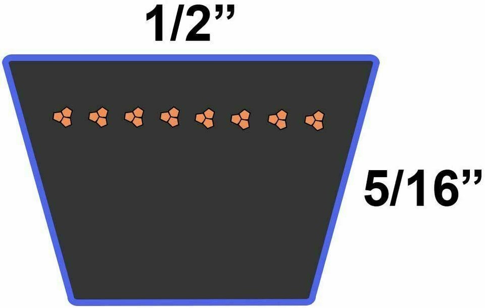 Deck Drive Belt 1/2" x 84" for Craftsman GT Simplicity 6500 Snapper ...