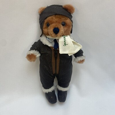 Harrods Aviator Aviation Pilot Flying Teddy Bear 12" Retired Vintage ...