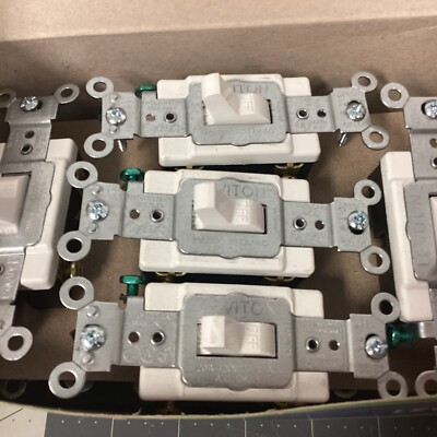 LEVITON 1221-SW TOGGLE SW GROUNDING (Lot of 10) (LQS23N) | eBay
