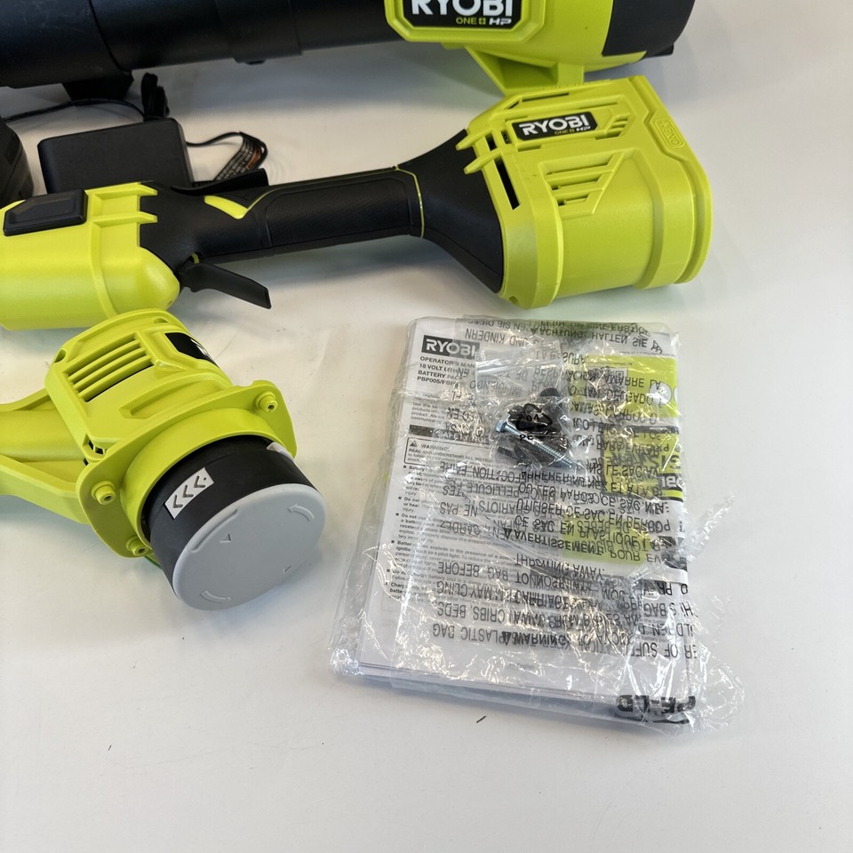 Cordless 13” String Trimmer Edger & Jet Fan Blower Kit P20121 RYOBI ...