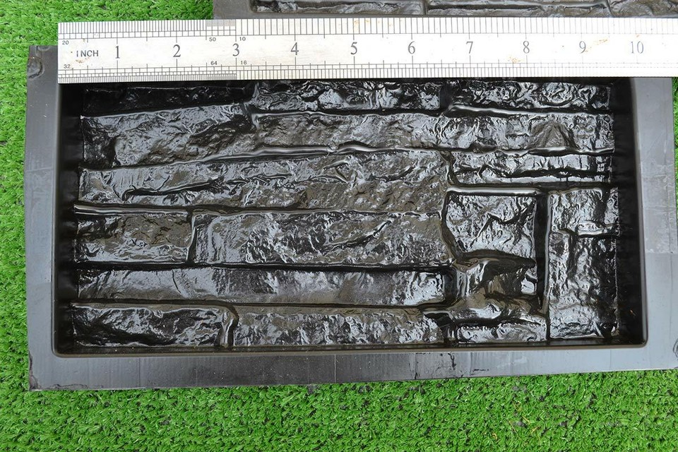 Concrete Molds Plaster Wall Stone Cement Tiles Mould ABS Plastic set 5 ...